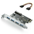 Professional 4 Port PCI-E To USB HUB PCI-Express Expansion Card Adapter 5Gbps Speed For Desktop ...
