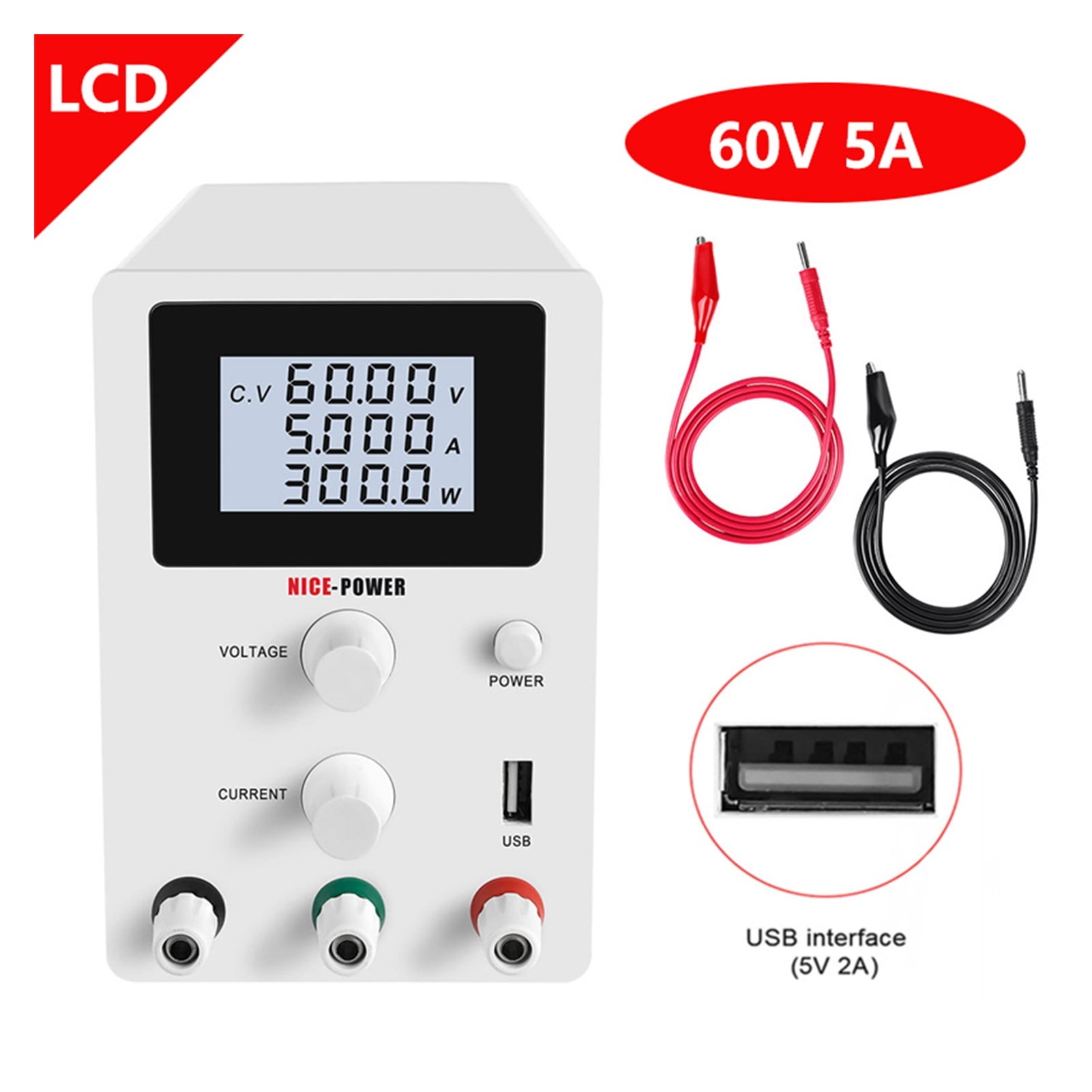 Professional 4Digits Switching Lab DC Power Supply Laboratory 30V 10A ...