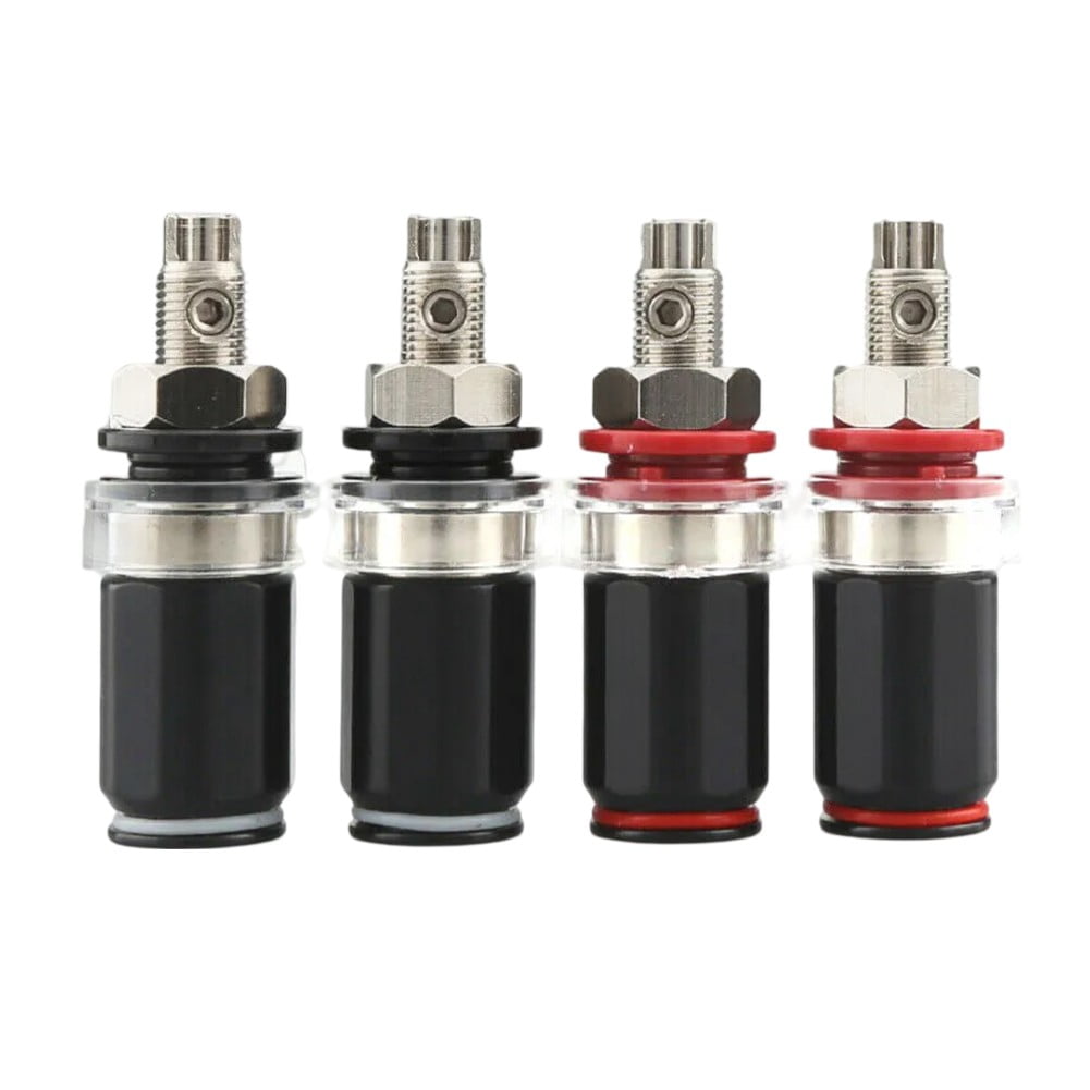 Professional 4Pcs Plated/Gold Amp Speaker Terminal Binding Post Socket ...