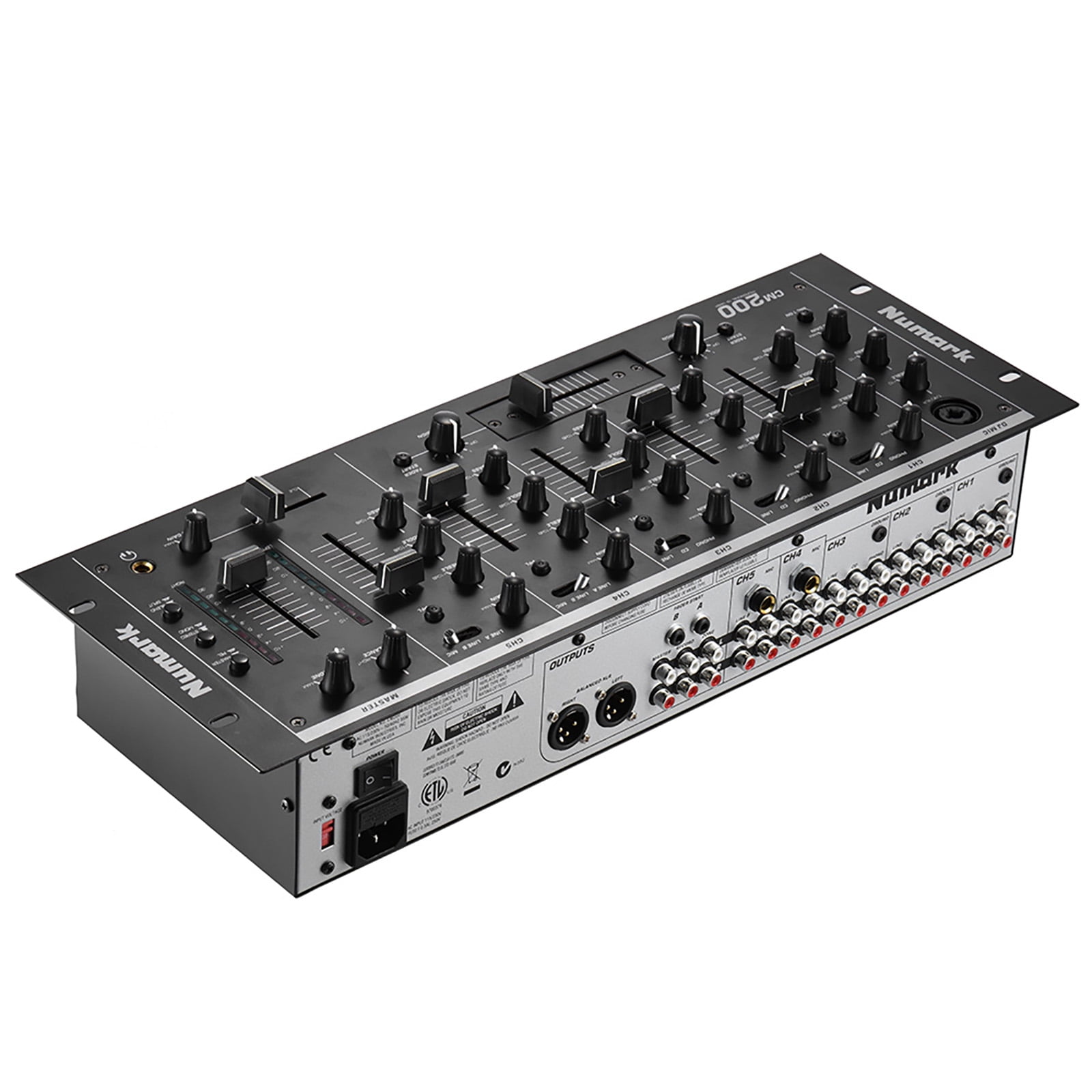 Professional 5-Channel DJ Rack Mount Stereo Mixer Mixing Console ...