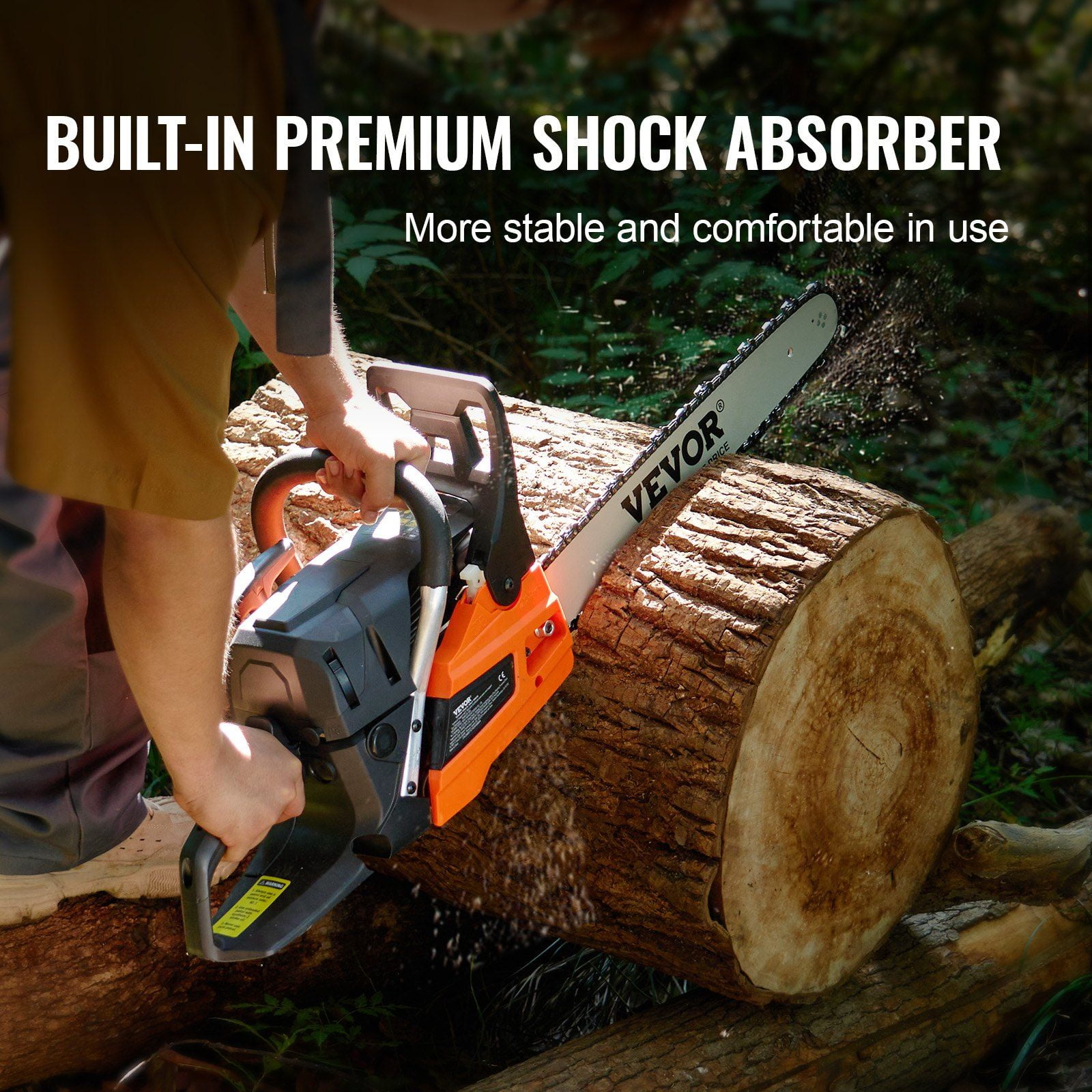 Professional 52CC Gas Chainsaw 18 Inch - Gasoline Powered Wood Cutting ...