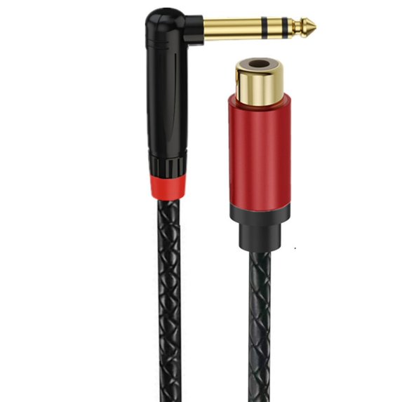 Professional 6.35mm Cable 90Degree L Shape Metal Connectors 1/4inch ...