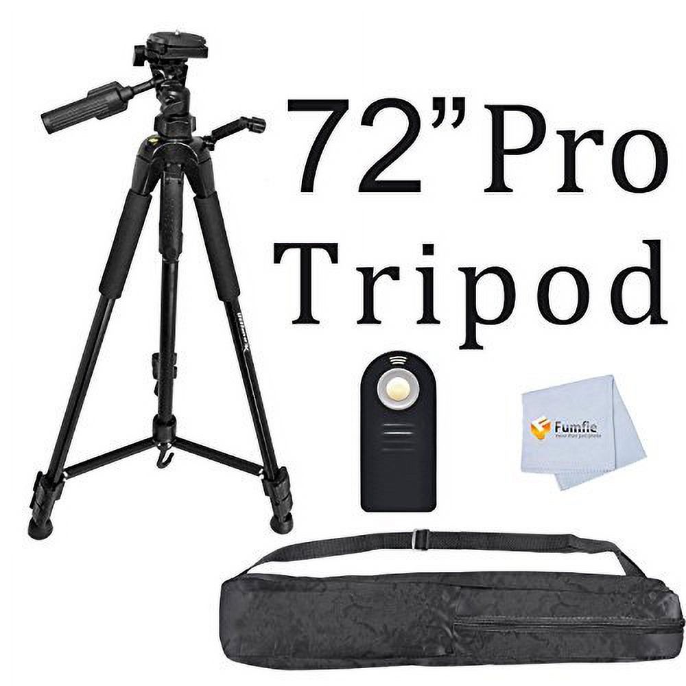 Professional 72-inch Tripod Center Pole 3-way Panhead Tilt Motion with ...