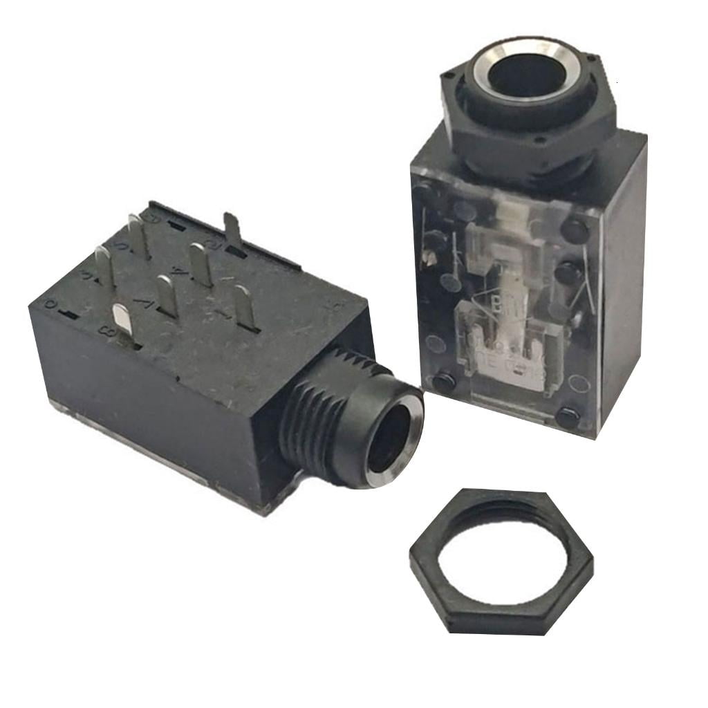 Professional 7Pin Sound Jacks 6.35mm Female Connectors Two Channel ...