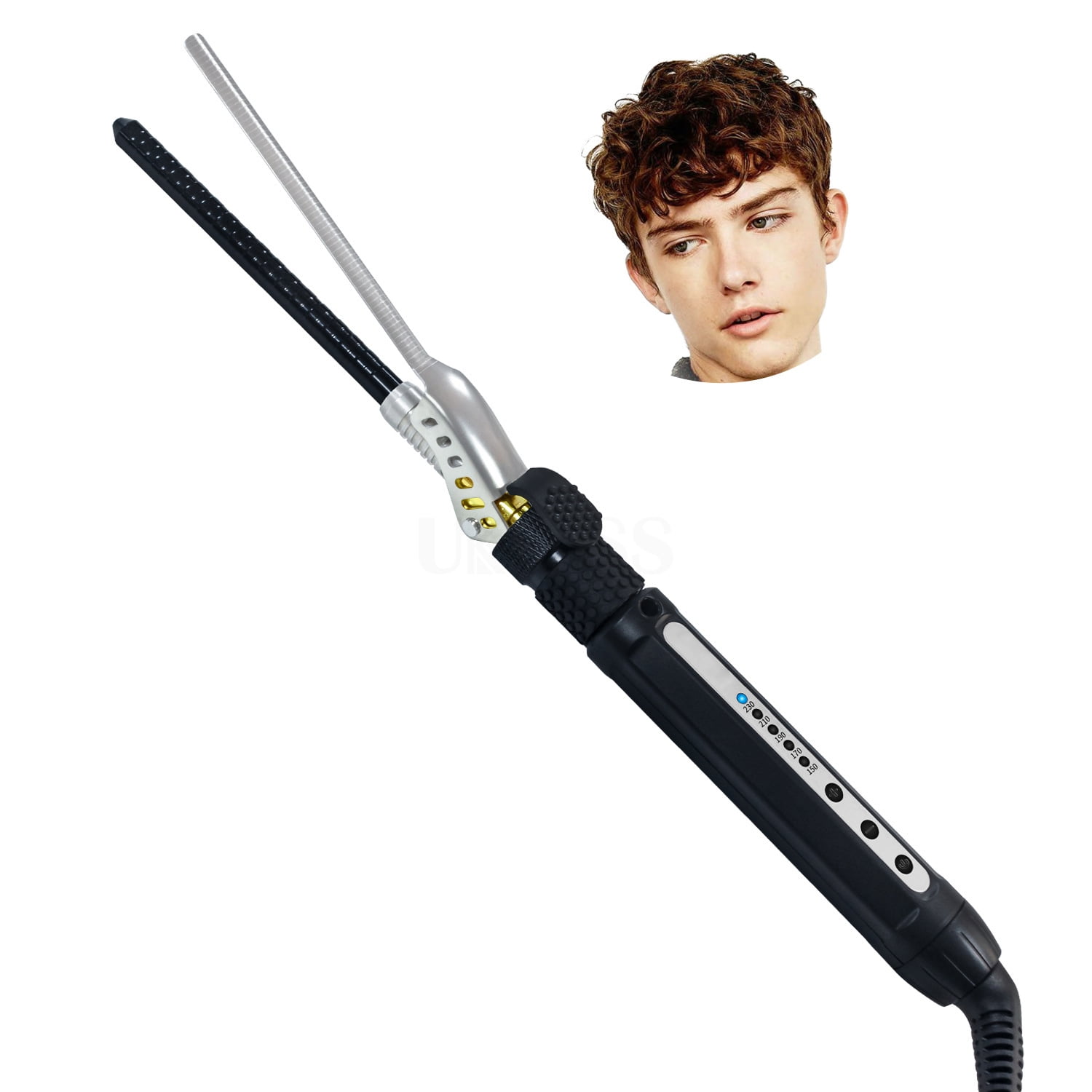 CNV 9mm Ultra-Slim Ceramic Tourmaline Curling Iron, Professional Pencil ...