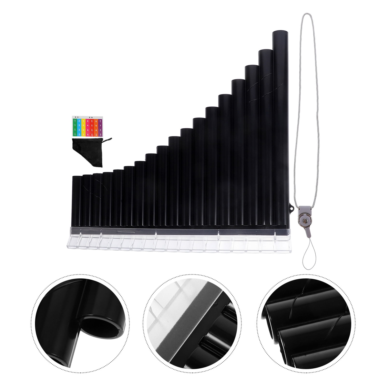 Professional ABS Resin 18-pipe Pan Flute Professional C Key Pan Pipe ...