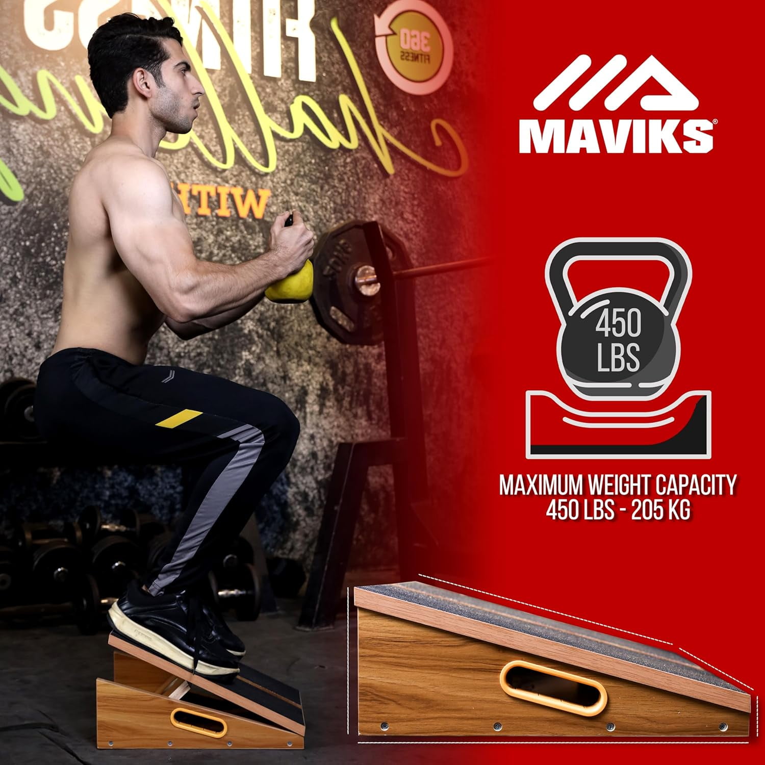 Professional Adjustable Calf Stretcher Slant Board for Squats, Ankle ...