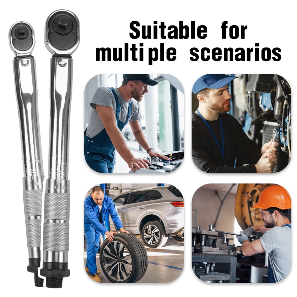 Professional Adjustable Torque Wrench Set 1/4'' Drive Spanner Hand Tool ...