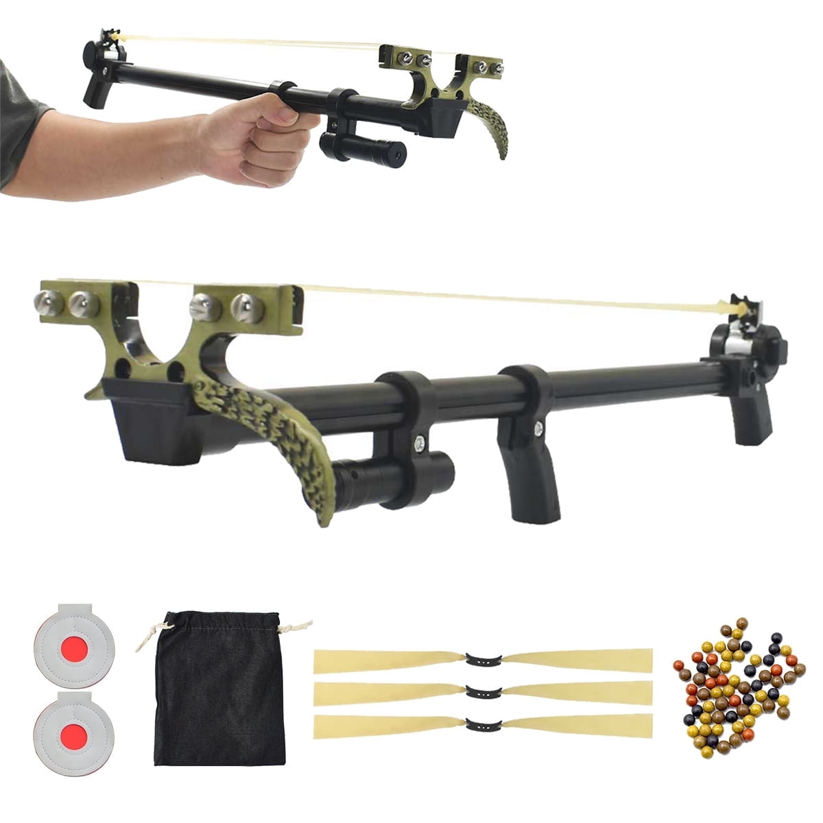 Clianle Professional Adult Slingshot Hunting with Laser Retractable ...