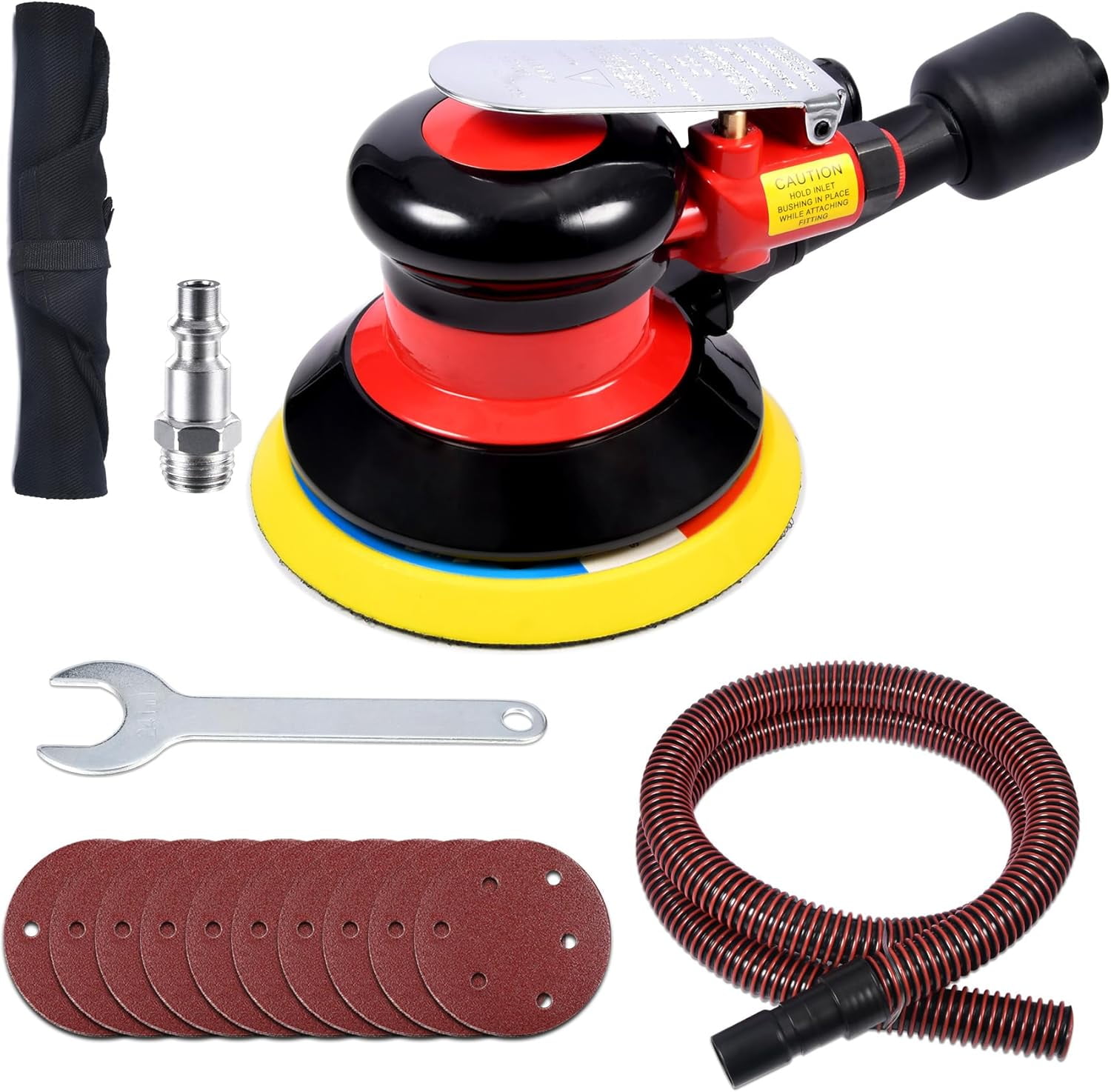 Professional Air Random Orbital Palm Sander, Dual Action Pneumatic ...