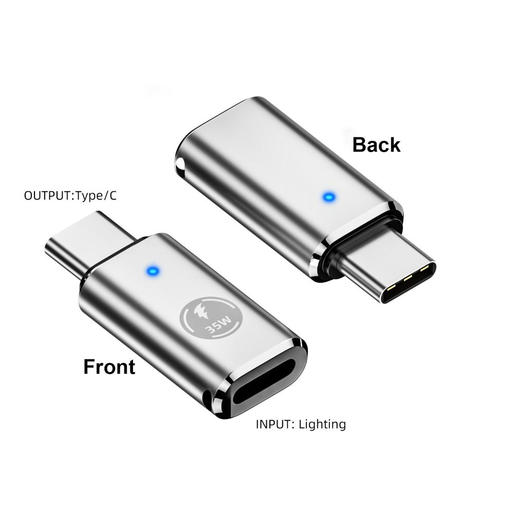 Professional Aluminium Alloy Female to Male Smart Chip PD 35W Fast ...