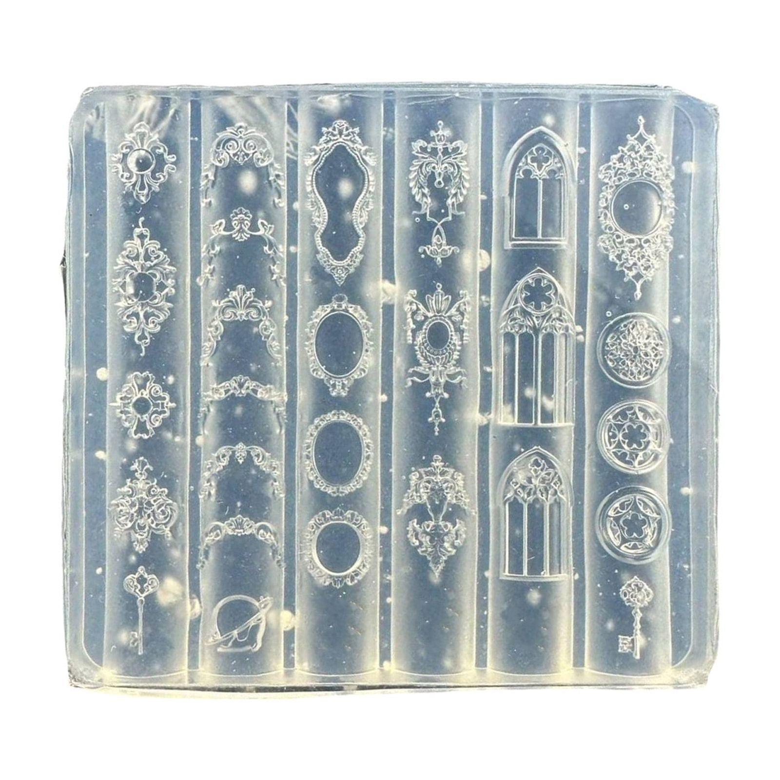 Professional Art Mold, Floral Silicone Template with Vintage Relief ...
