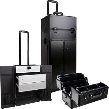 BOLLA Beauty Spinner Makeup Case, BLACK with GOLD Frame - Walmart.com