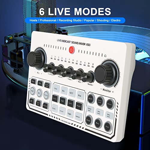 Professional Audio Mixer, Podcast Equipment Bundle, USB External Sound ...