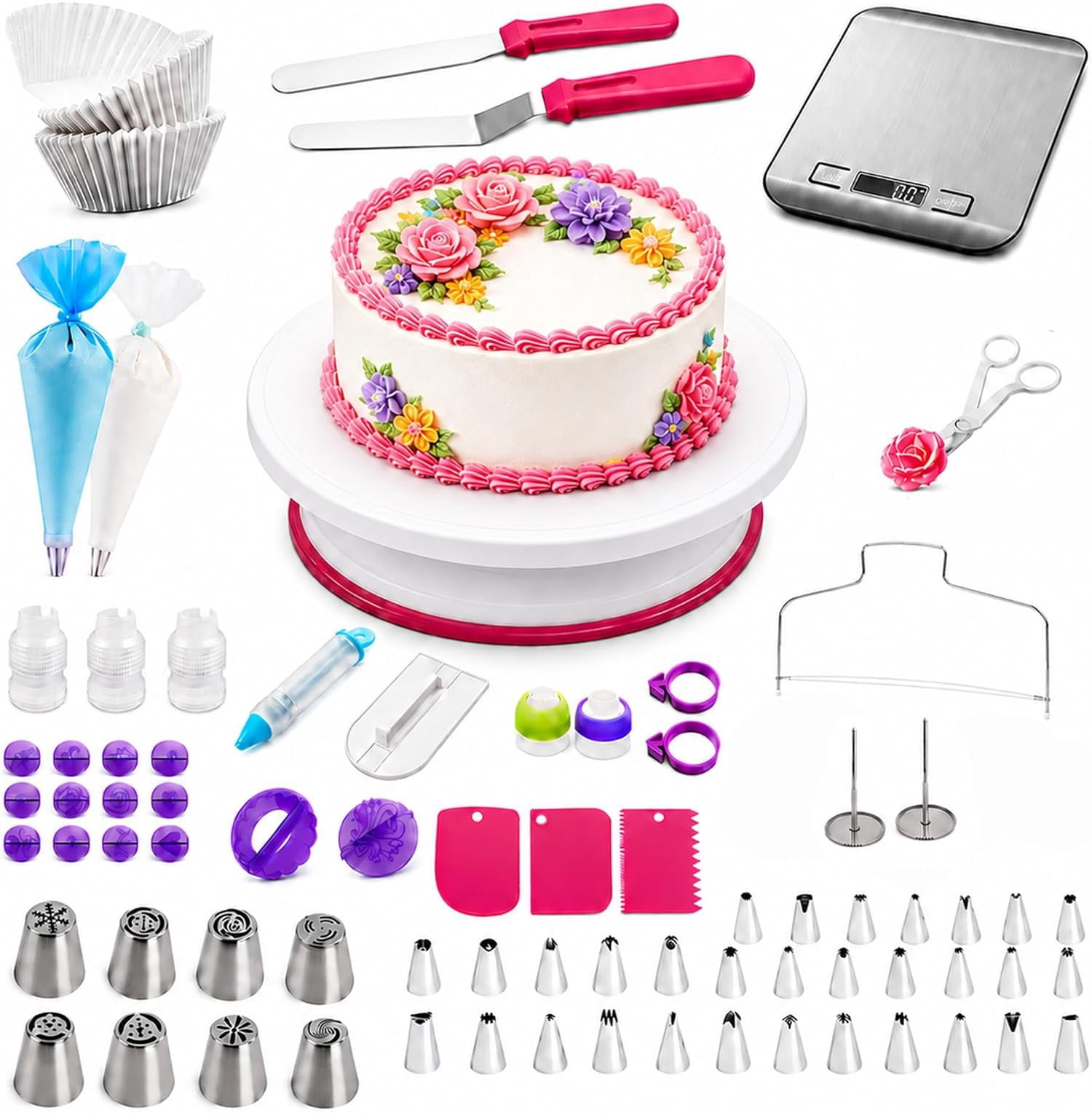 Professional Baking Decoration Kit - with Digital scale, Complete 244 ...