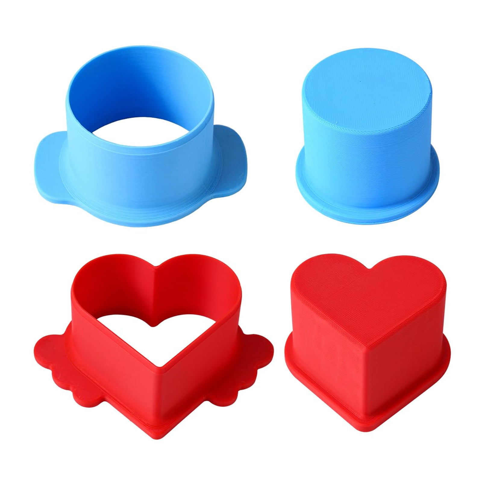 Professional Baking Tool Round and Heart Shape Cake Cutter Mold Set ...