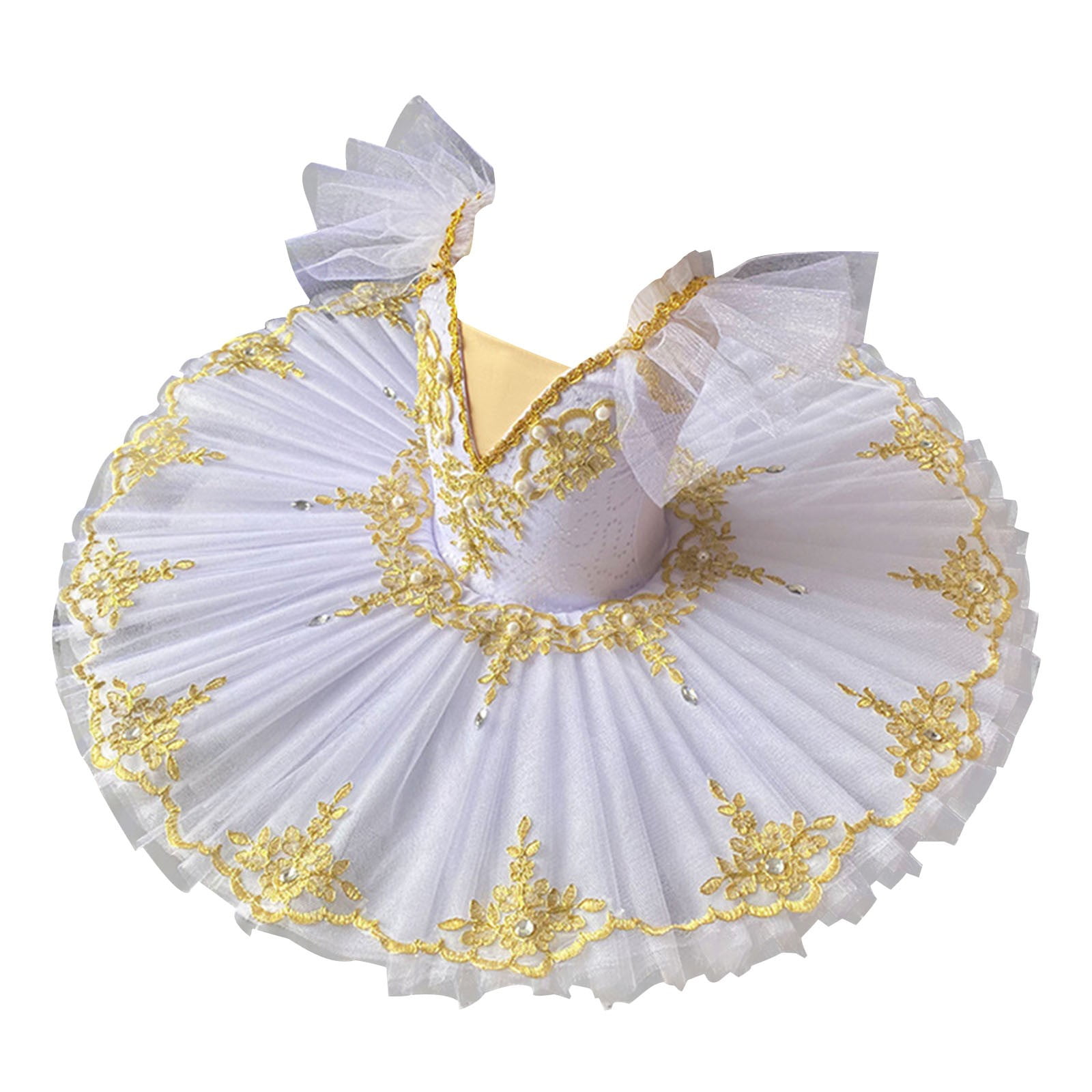 Professional Ballet Dress for Girls Leotard Ruffles Mesh Camisole ...