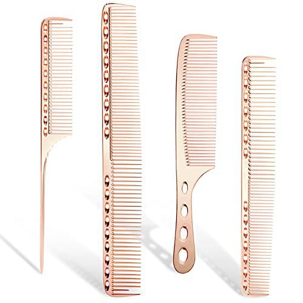 Professional Barber Aluminum Dressing Comb, 4 Types Metal Comb for ...