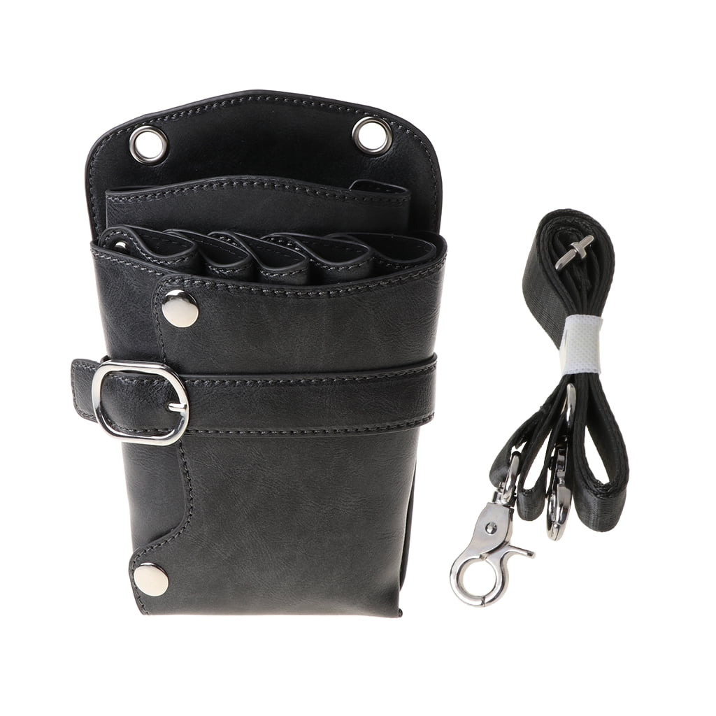 Professional Barber Leather Salon Scissors Pouch Bag Waist Pack ...