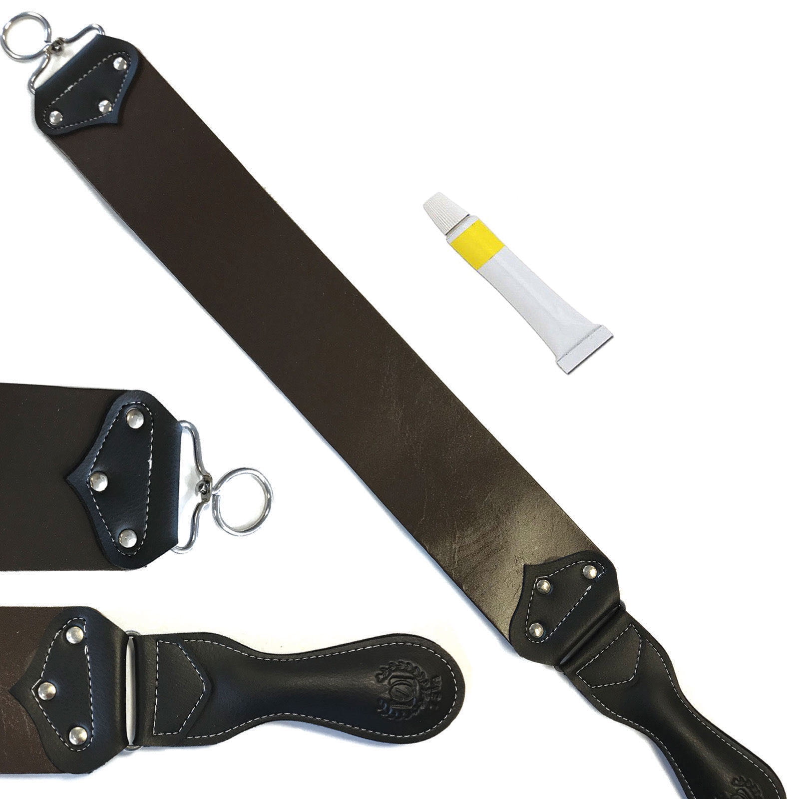 Professional Barber Leather Strop Straight Razor Sharpening Shave ...