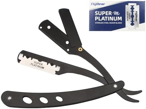 Professional Barber Straight Edge Razor Safety with 20 Shaving Blades ...