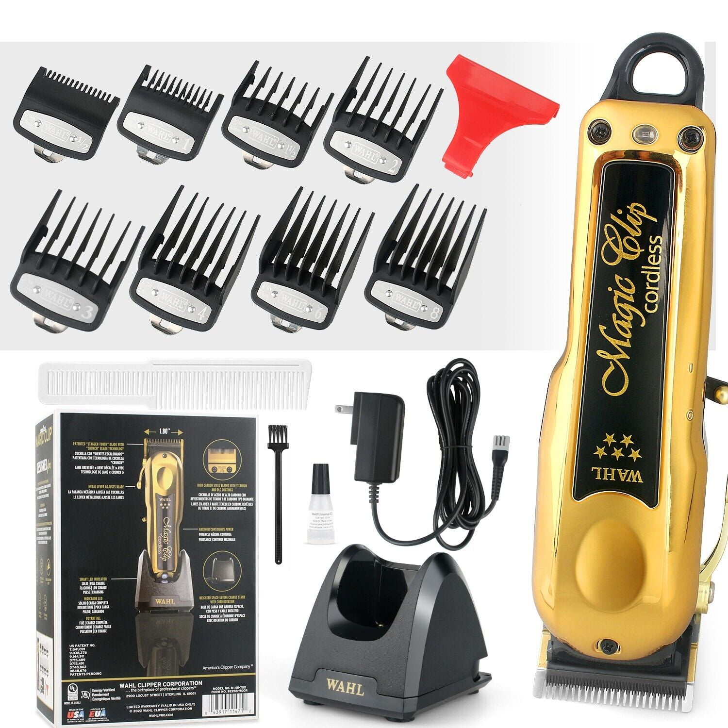 Professional Barbers Cordless Clipper, Anti-Slip Rubber Handles ...