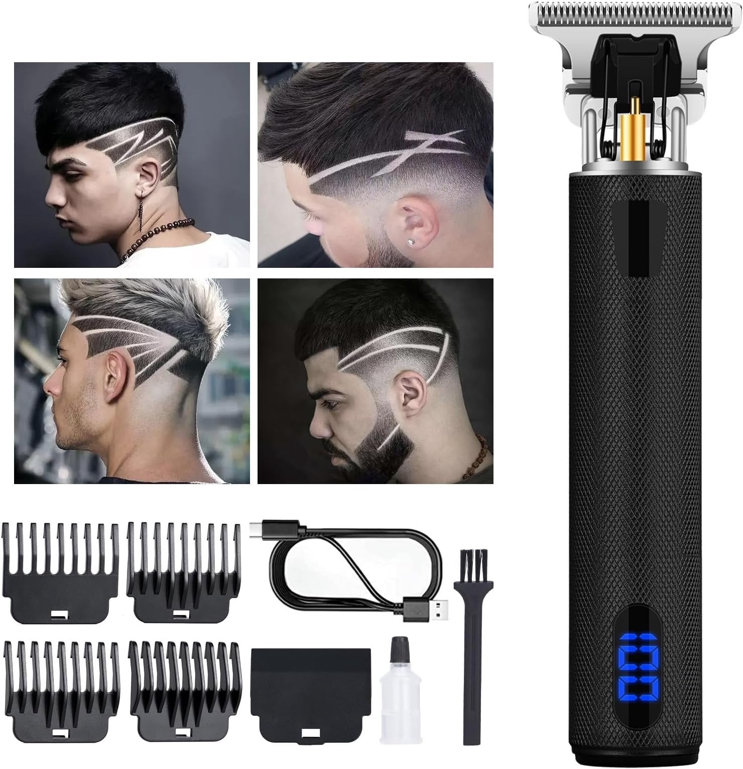 Professional Beard Trimmer for Men, Hair Clippers with 4 Limit Combs ...
