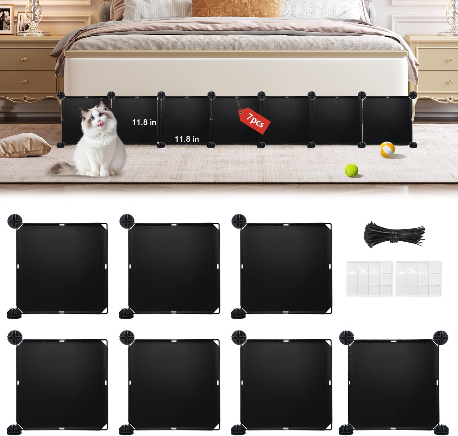 Professional Under Bed Blocker for Pets, 11.8" Height 83" Length in ...