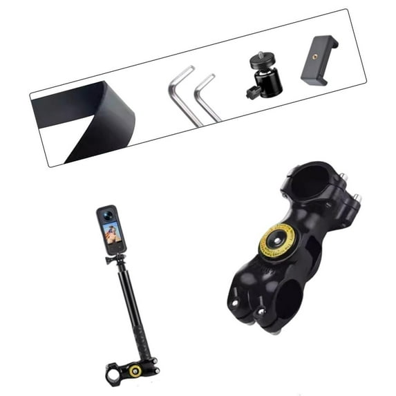 Professional Bike Motorcycle Camera Mount Aluminum Adjustable Angle 360 ...
