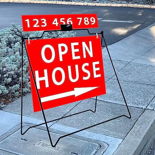 Professional Black Folding A-Frame for Open House Sign Real Estate ...