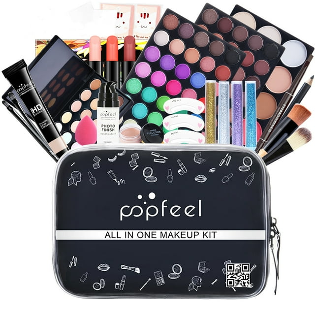 Professional Black Makeup Kit All in One Makeup Kit Multipurpose Full ...