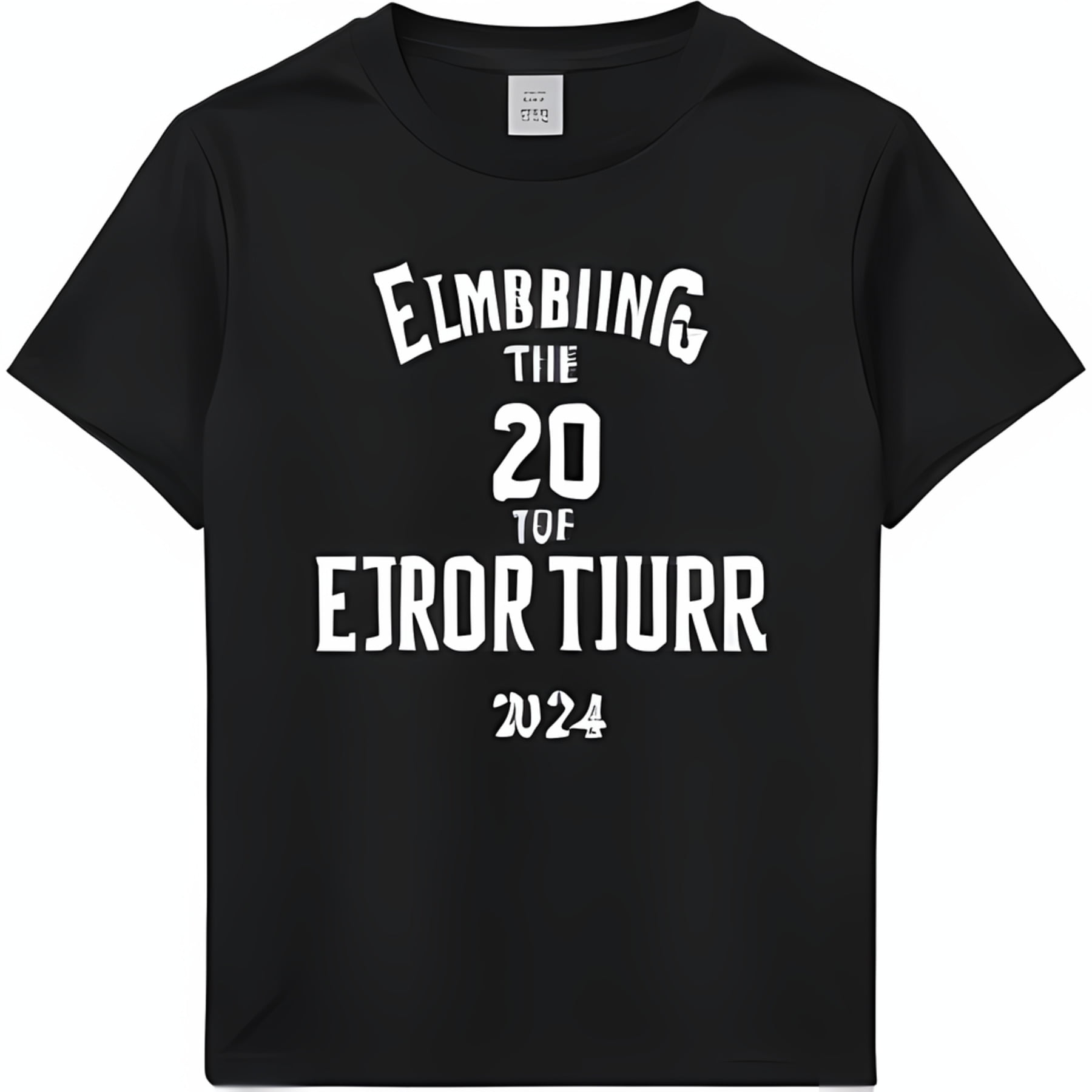 Professional Black T-Shirt Design with WhiteText for Brand twork ...