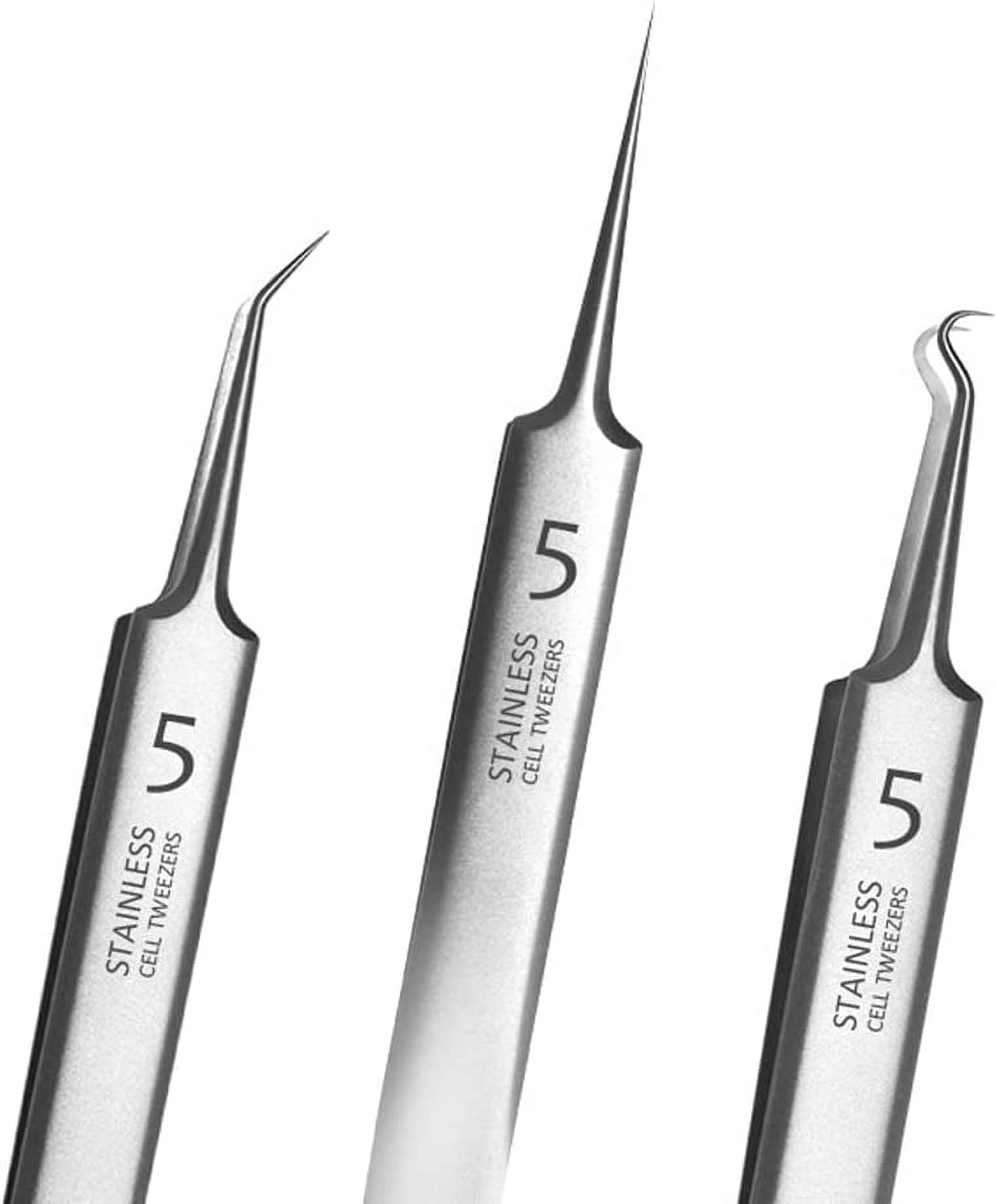 Professional Blackhead Remover Pimple Popper Tool,3Pcs Matte Comedones ...