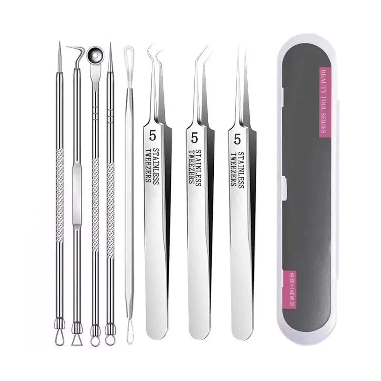Professional Blackhead Remover Tweezers Set for Facial Skin Care ...