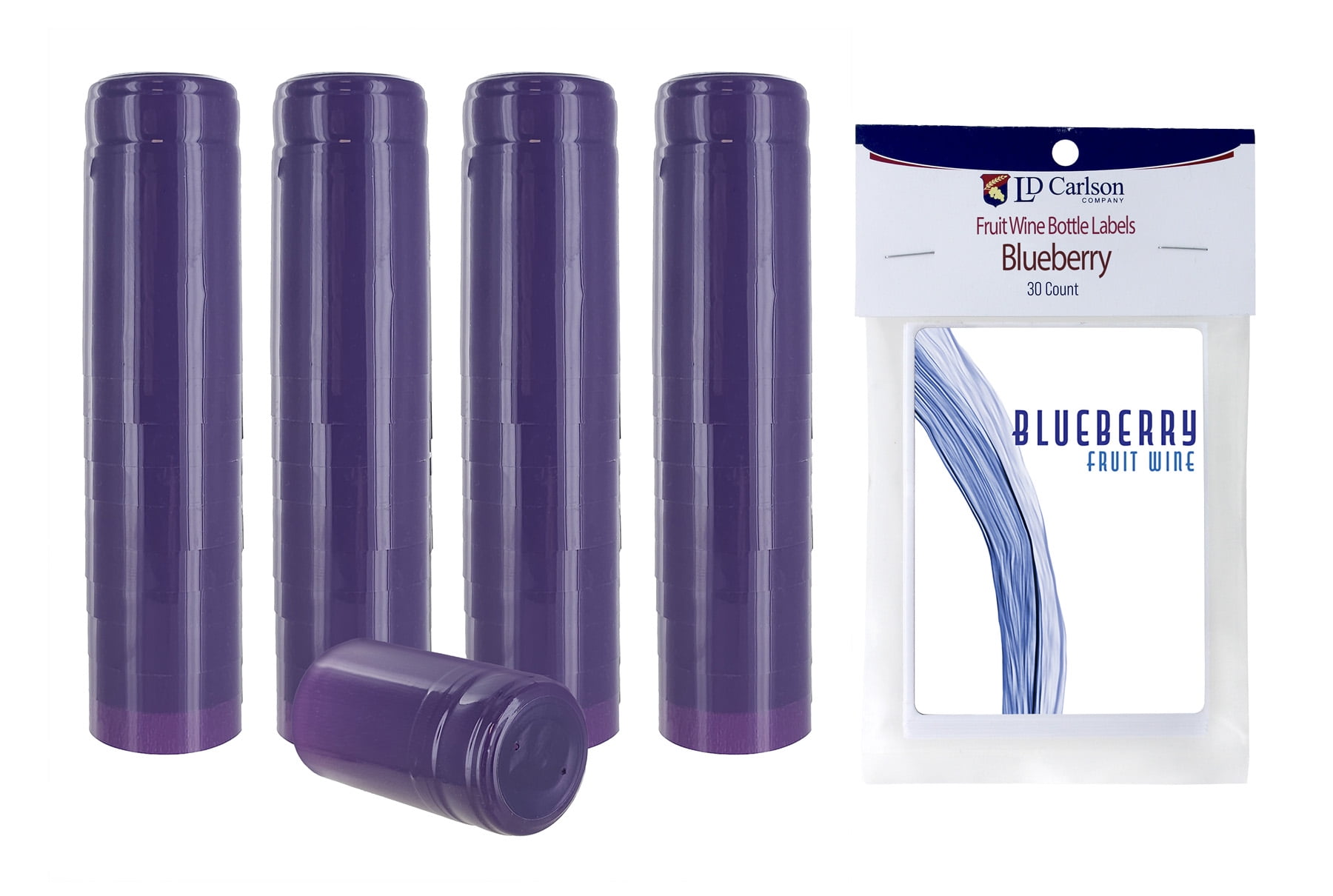 Professional Blueberry Fruit Wine Labels With Purple PVC (30 count ...