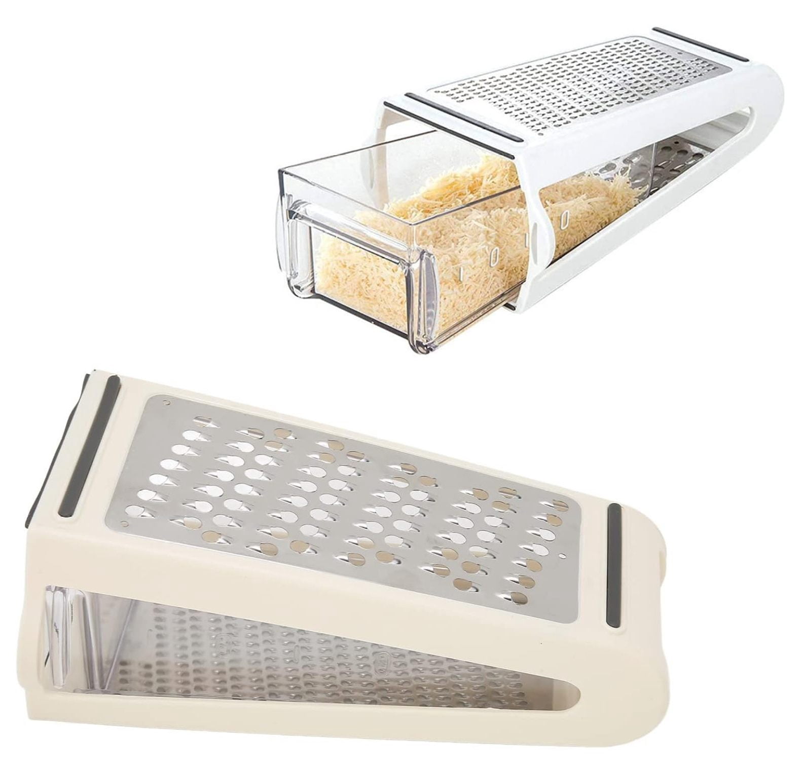 Professional Box Grater, Stainless Steel with 2Sides, Best for Parmesan ...
