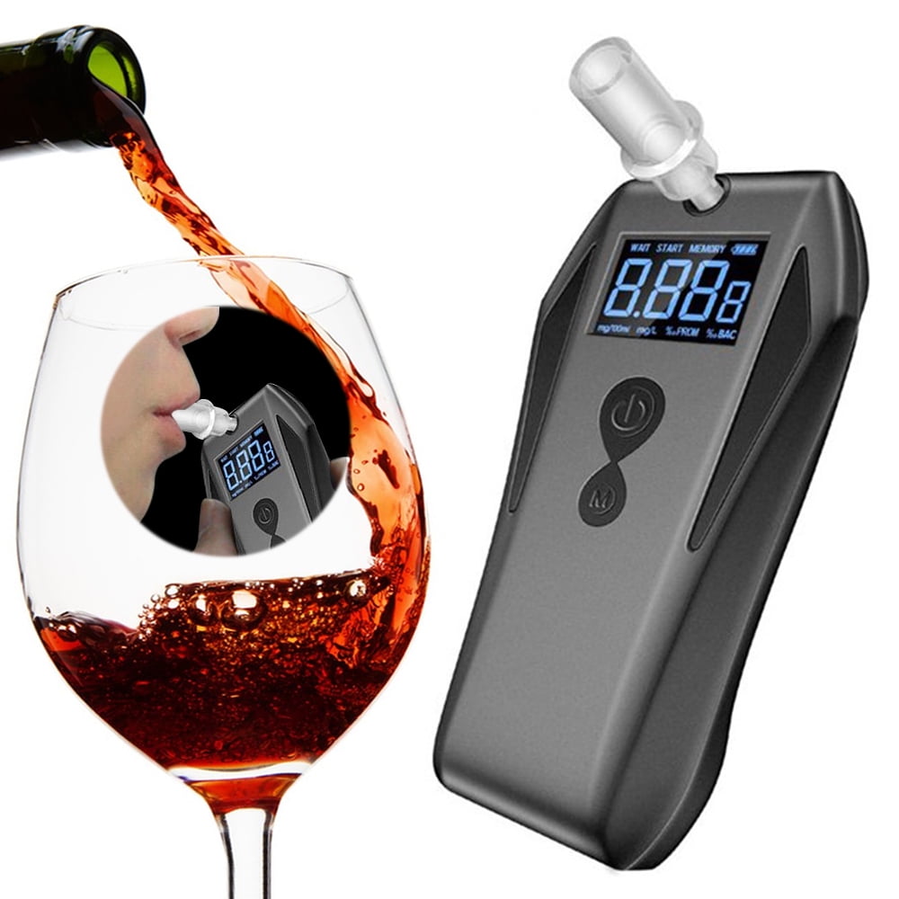 Professional Breathalyzer and Portable Breath Alcohol Tester with 10 ...