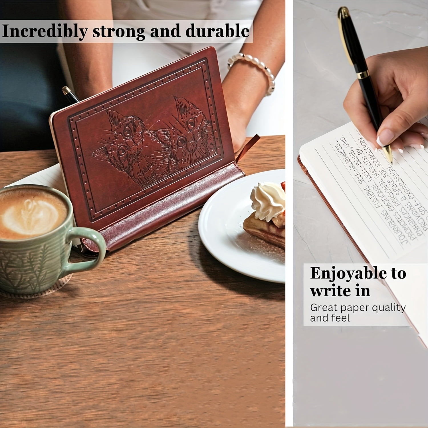 Professional Brown Hardcover Notebook - Hollow Core Design, Durable ...