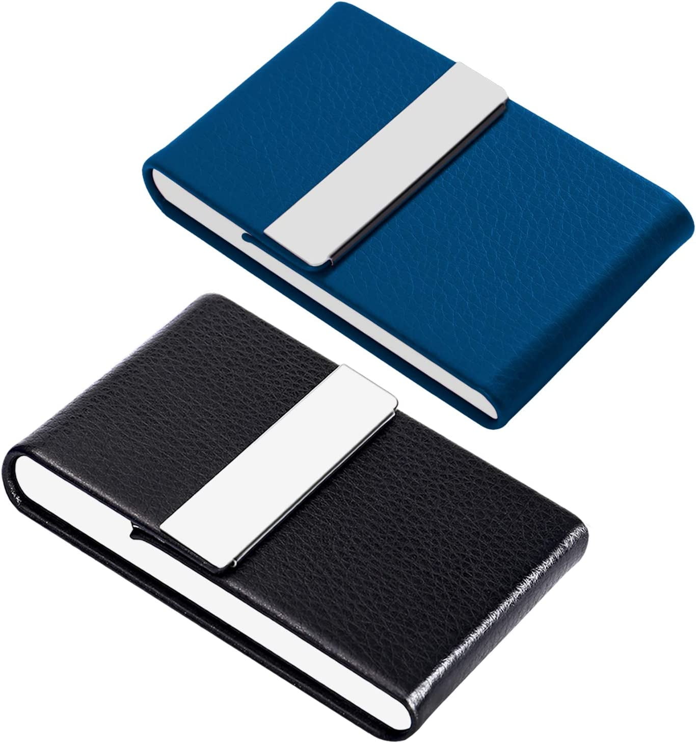 Professional Business Card Holder Case PU Leather Metal Name Card ...