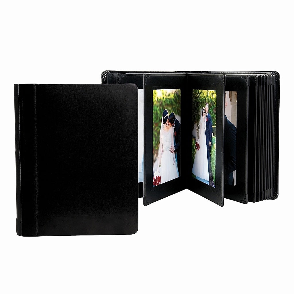 Professional CAMDEN BLACK slip-in mat photo album for 10-4x6 prints ...
