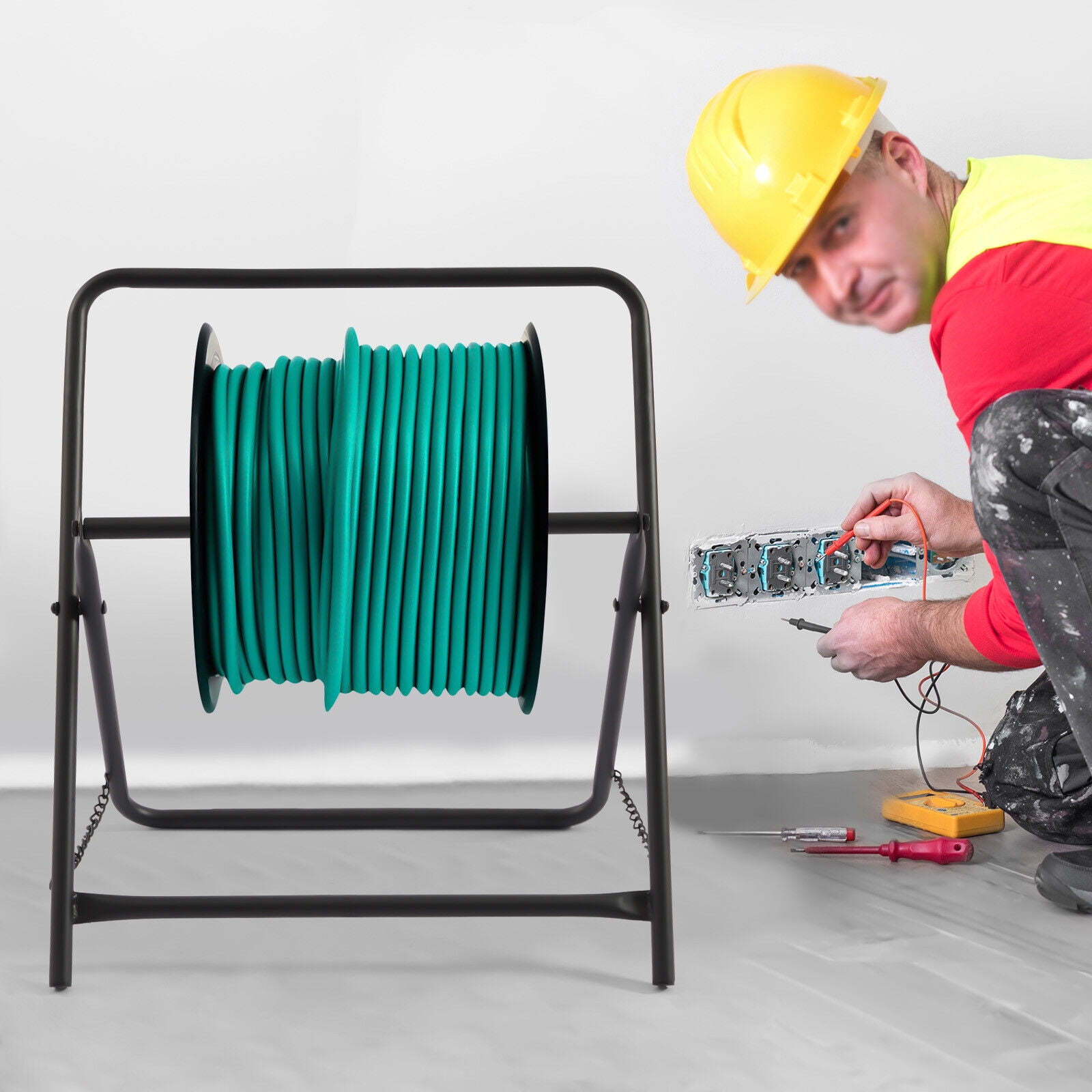 Professional Cable Caddy Portable Reel Stand Wire Spooler Cable Reel ...