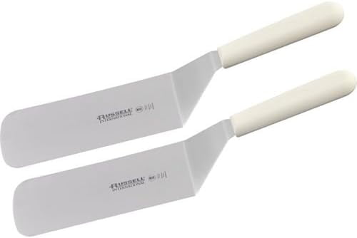 Professional Cake Turners, 8 x 3 Inch, 2 Pack, White Handle ...