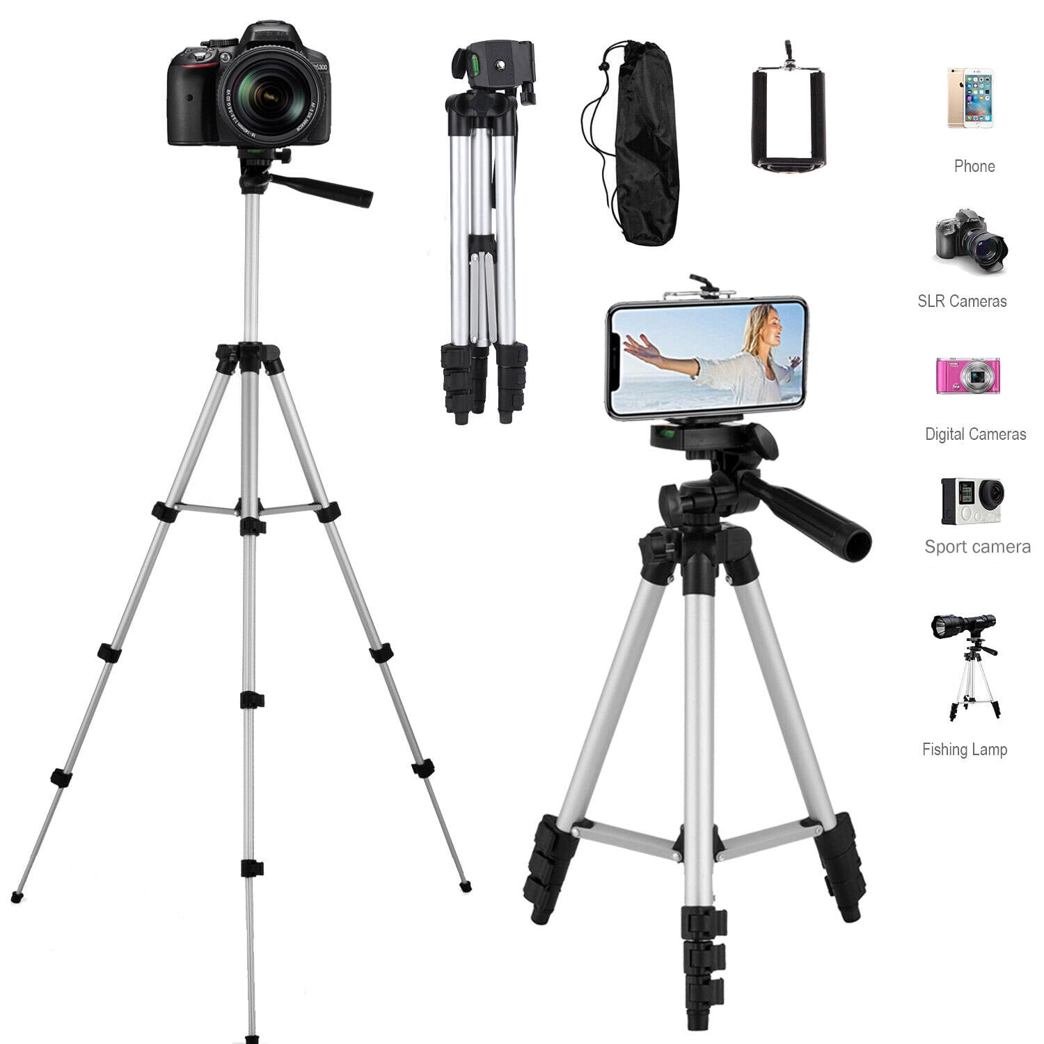Professional Camera Phone Holder Tripod Stand for Smartphone iPhone ...