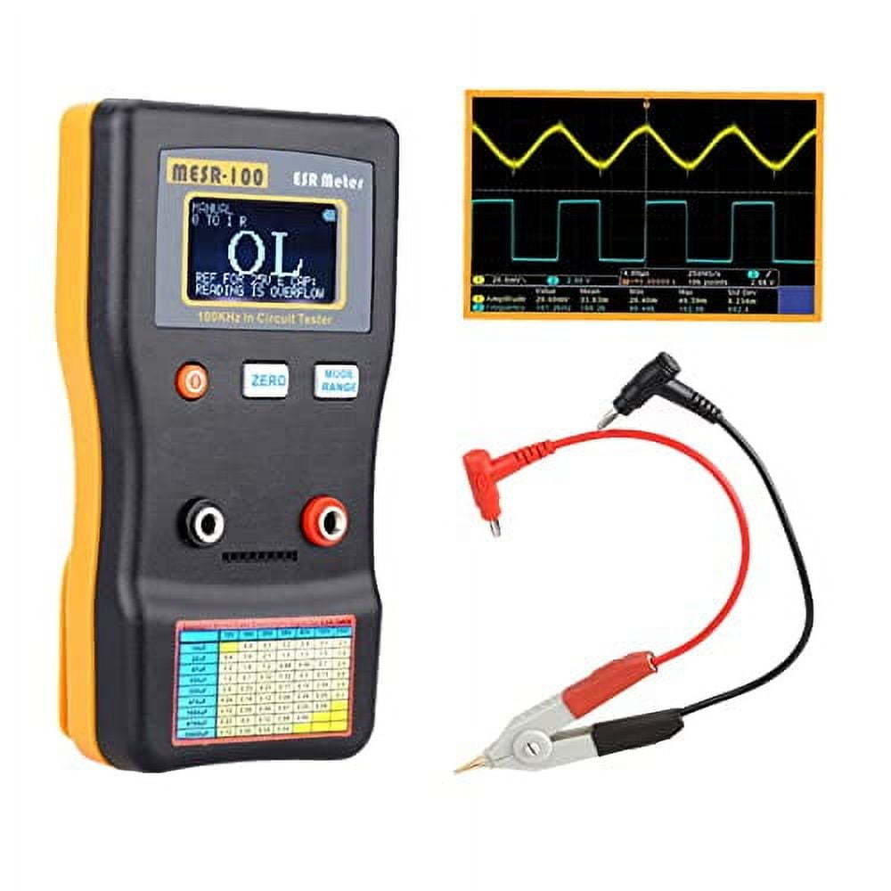 Professional Capacitor Tester V2, Ohm Meter 0.001-100.0R with SMD Test ...