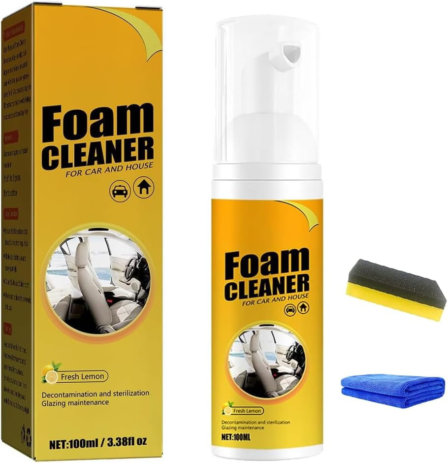 Professional Car Foam Cleaner Spray, Multipurpose Interior Cleaner for Steering Wheel, Dashboard ...