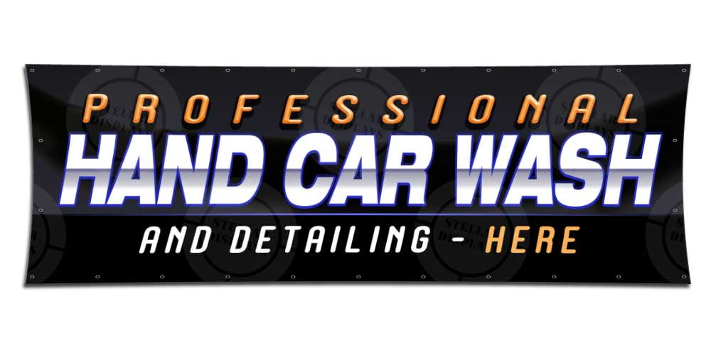 Professional Car Wash and Detailing Here! Banner (5ft X 15ft) Open Sign ...