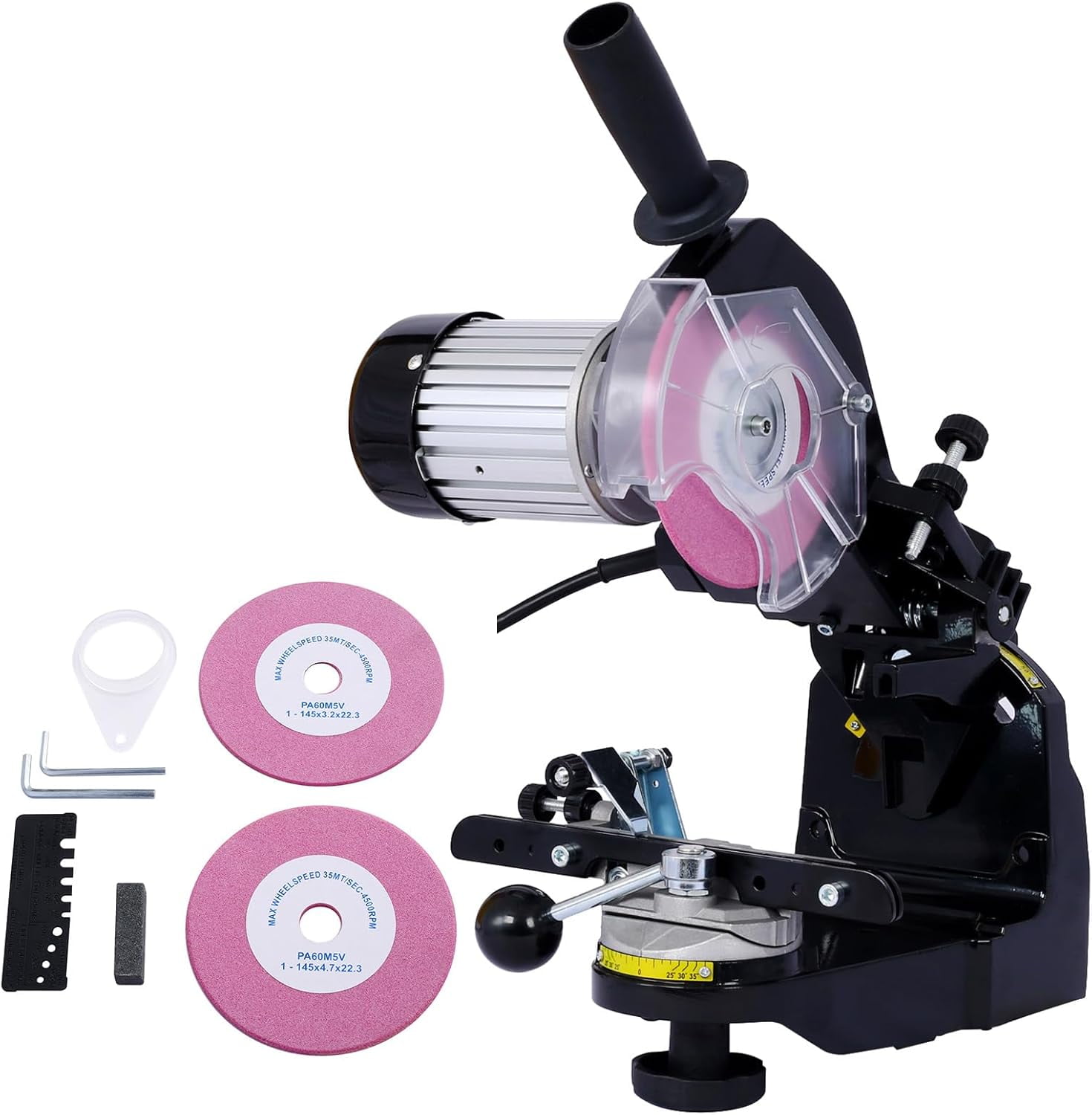 Professional Chainsaw Sharpener - Multi-Angle Adjustable 120-Volt Bench ...