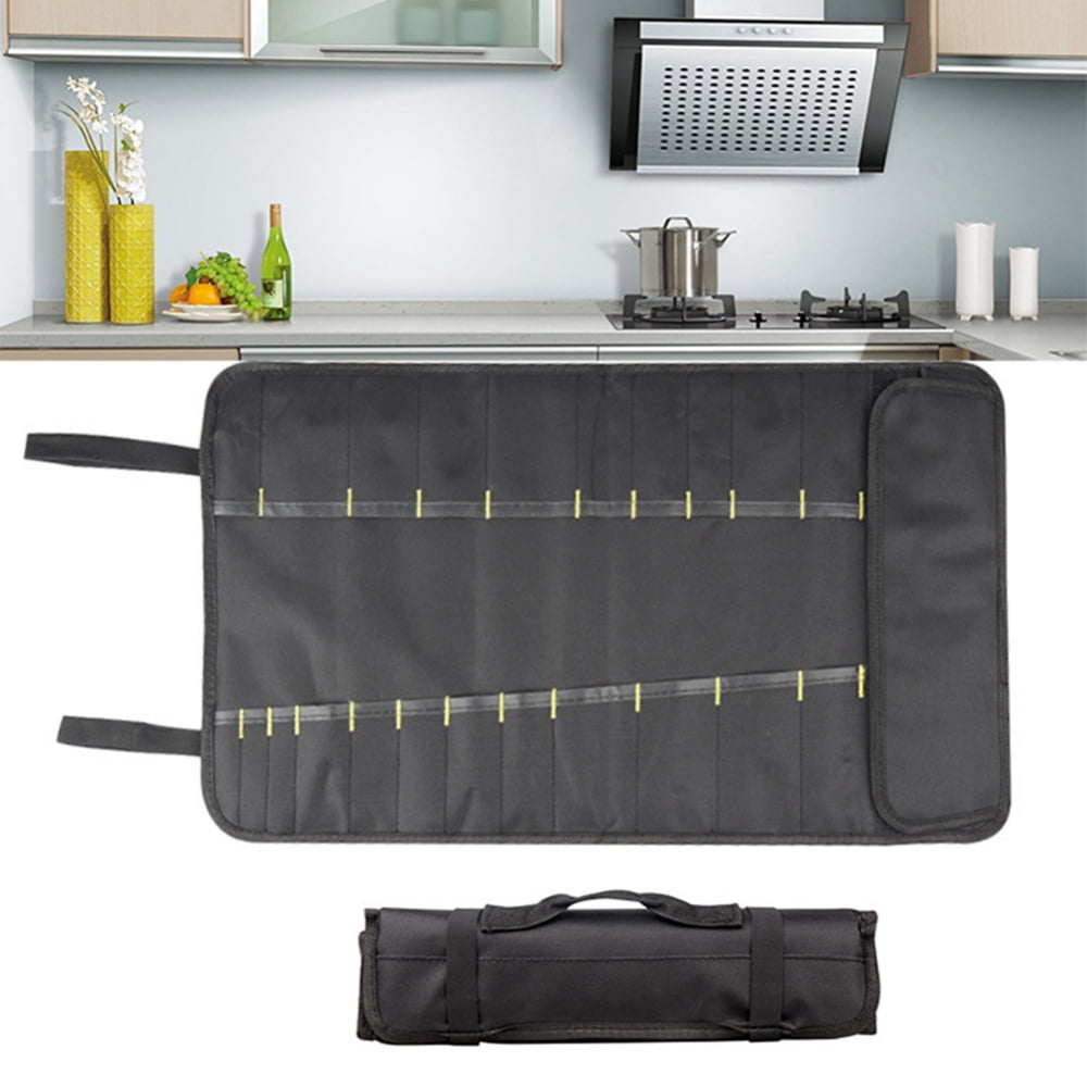 Professional Chef’s Knife Bag, Canvas Bag Roll Foldable Knife Culinary ...