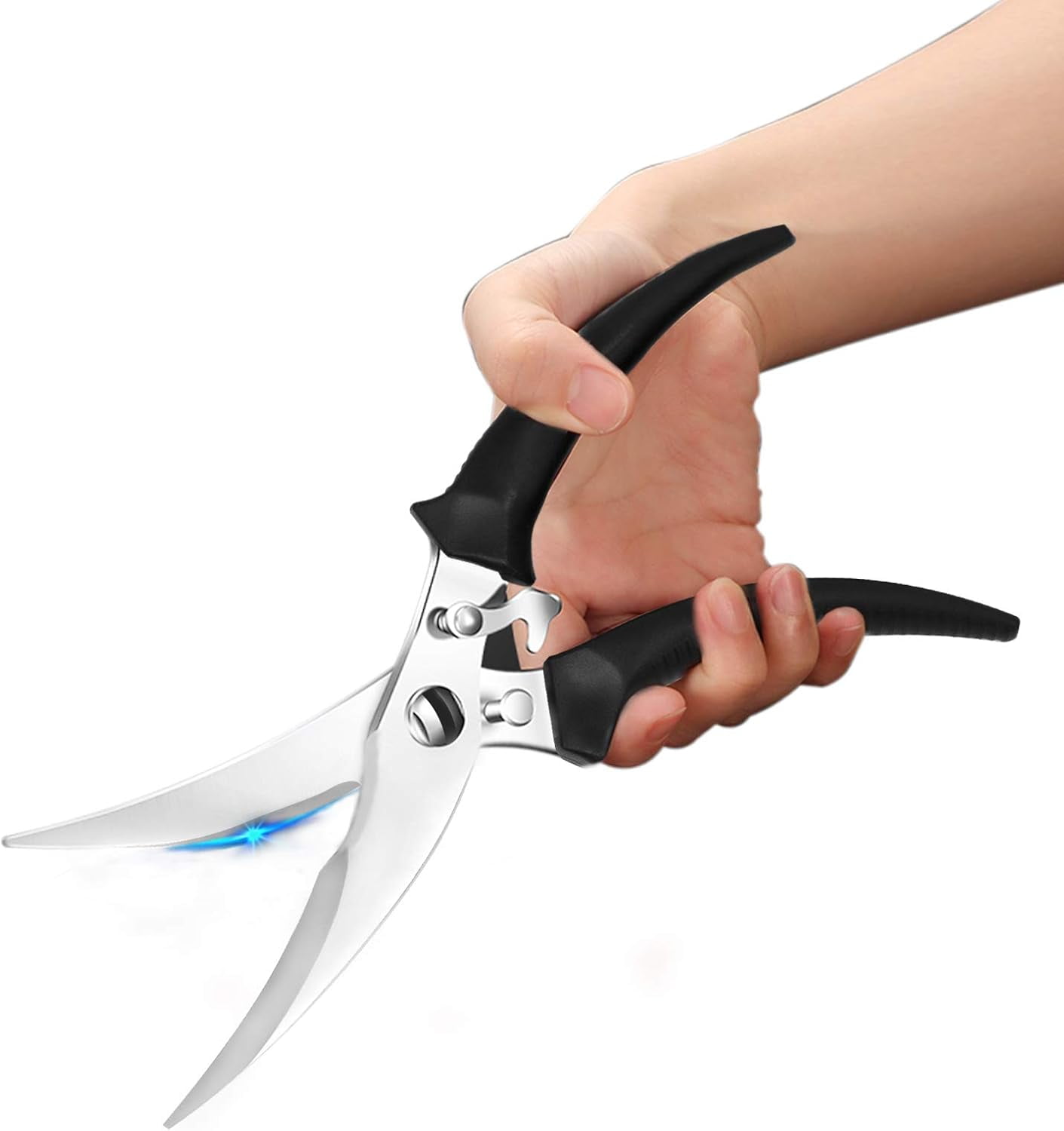 Professional Chef's Shears: Stainless Steel Design, Spring Loaded ...