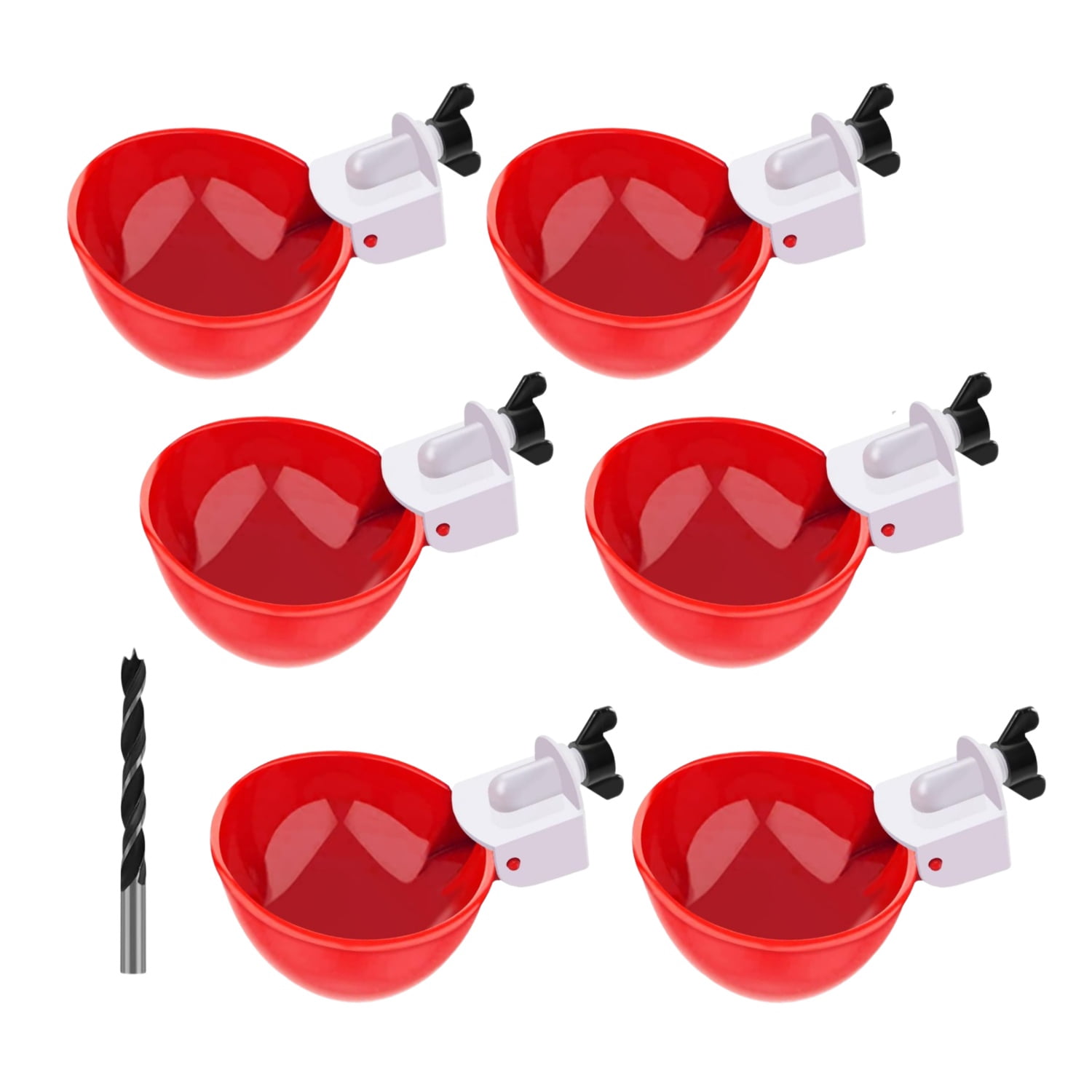Professional Chicken Waterer Red Cups, 6 Packs Large Chicken Water ...
